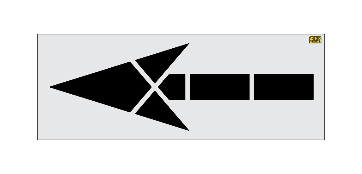 120" Oklahoma DOT Straight Arrow Stencil - 1-800-Stencil