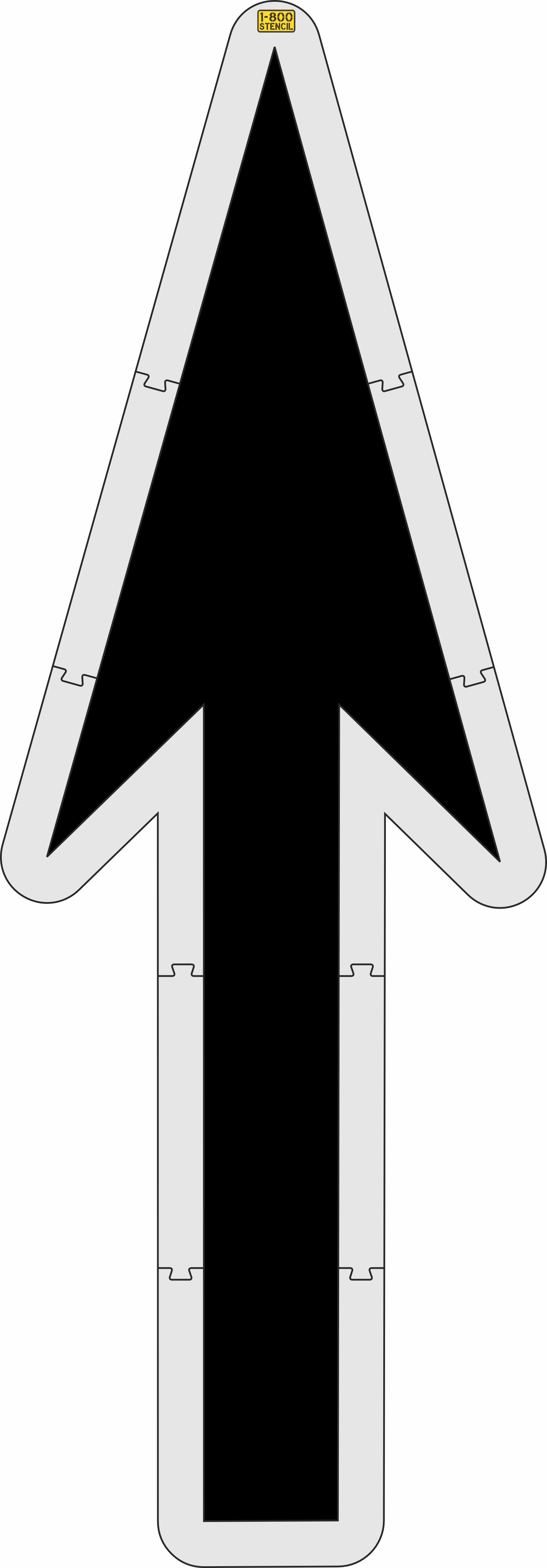 216" Oklahoma DOT Lane Drop Stencil - 1-800-Stencil