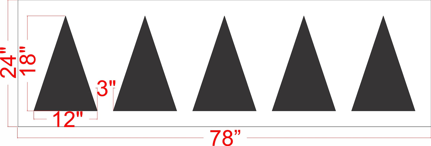 18" Oregon DOT Triangle Shark Teeth Highway Stencil - 1-800-Stencil