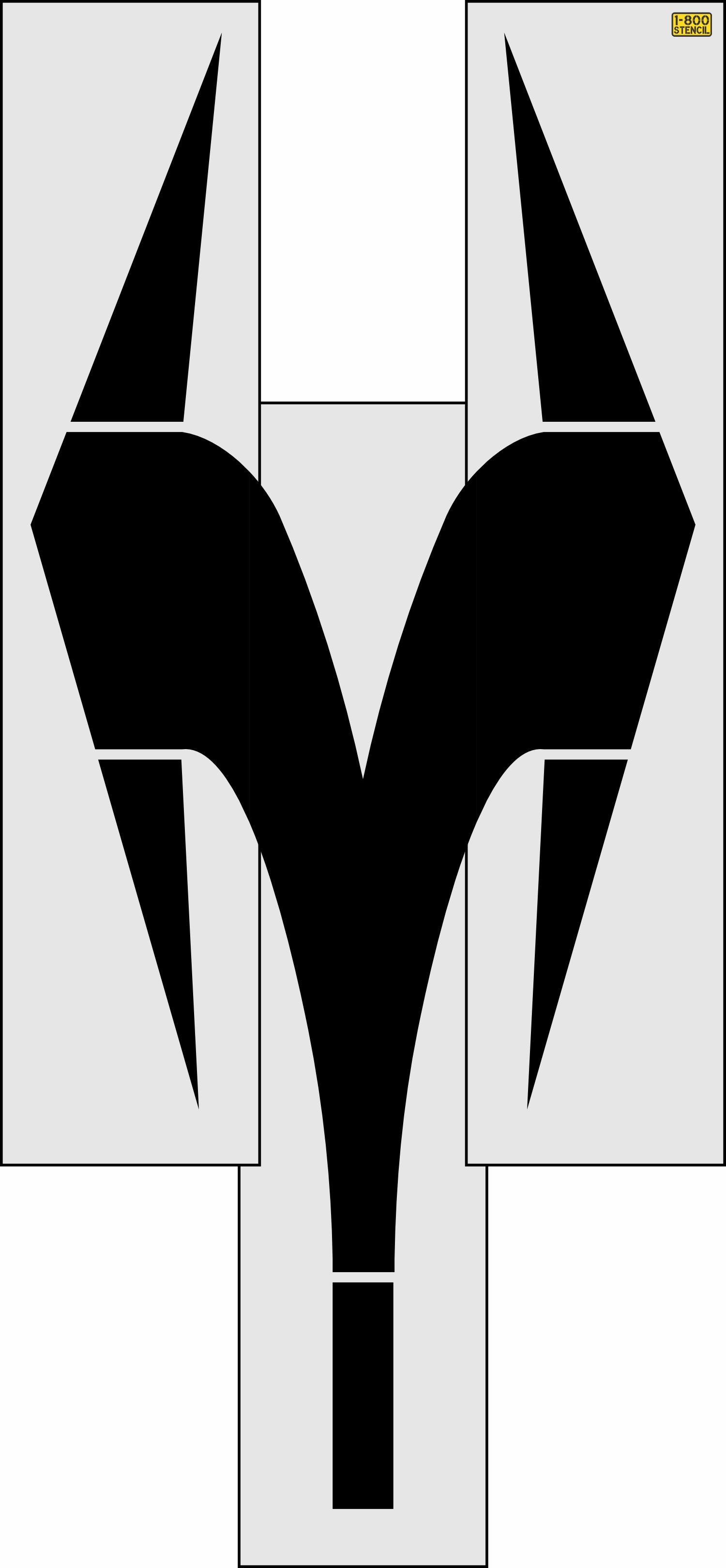 144" Oregon DOT Elongated Left and Right Arrow Stencil - 1-800-Stencil