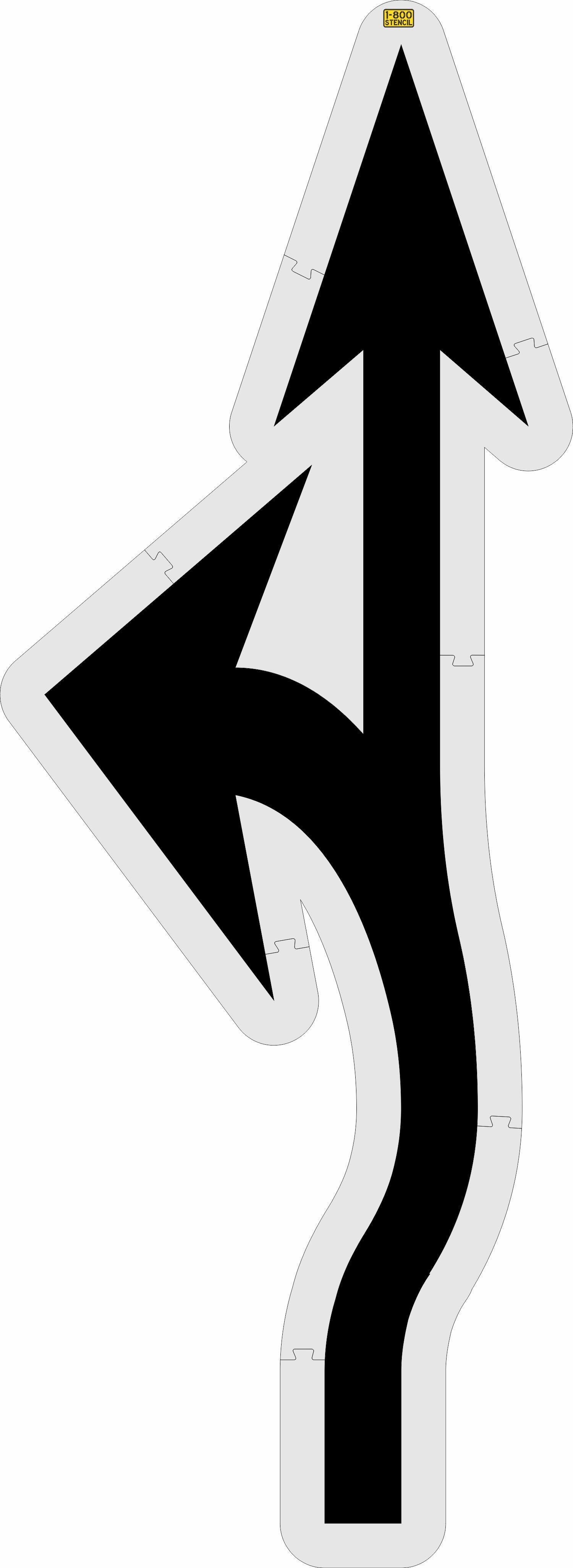 Oregon DOT Roundabout Arrows Stencil - 5/64" (.080") 5052 Aluminum ...