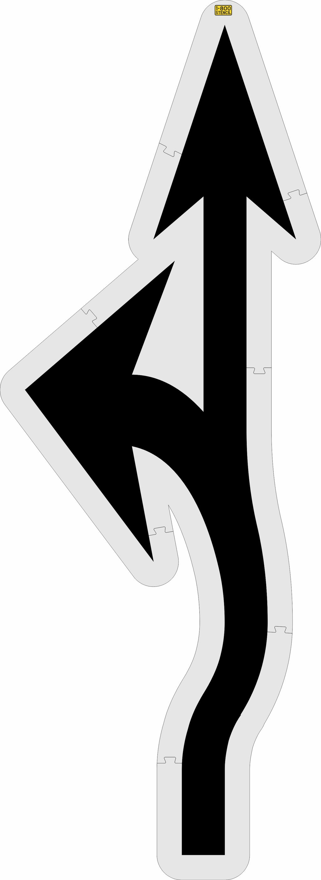 Oregon DOT Roundabout Arrows Stencil - 1-800-Stencil