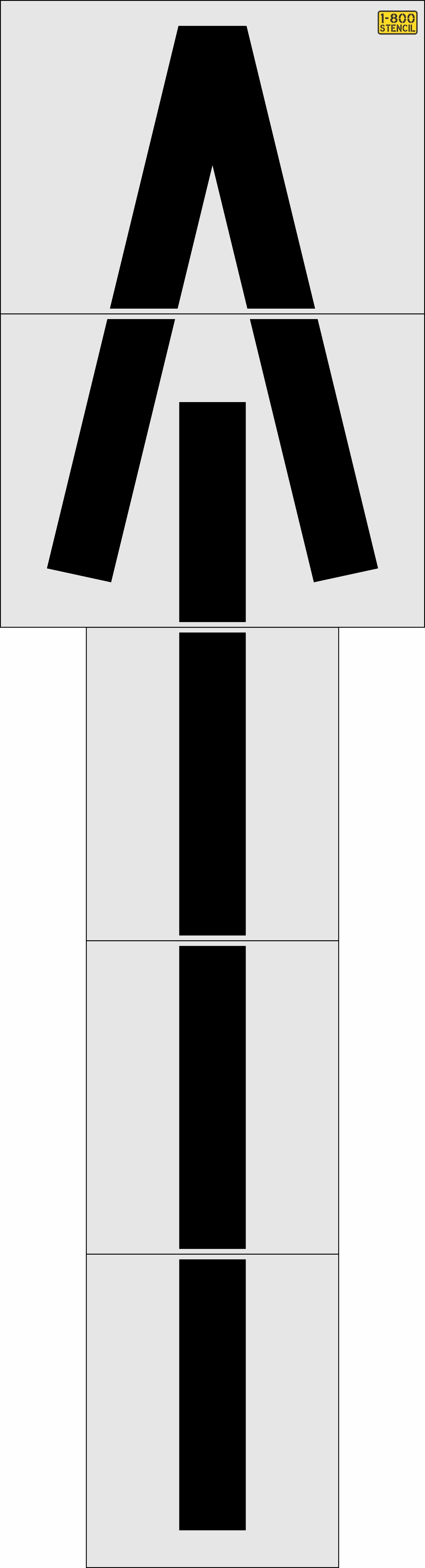 288" Oregon DOT Wrong Way Arrow Stencil - 1-800-Stencil