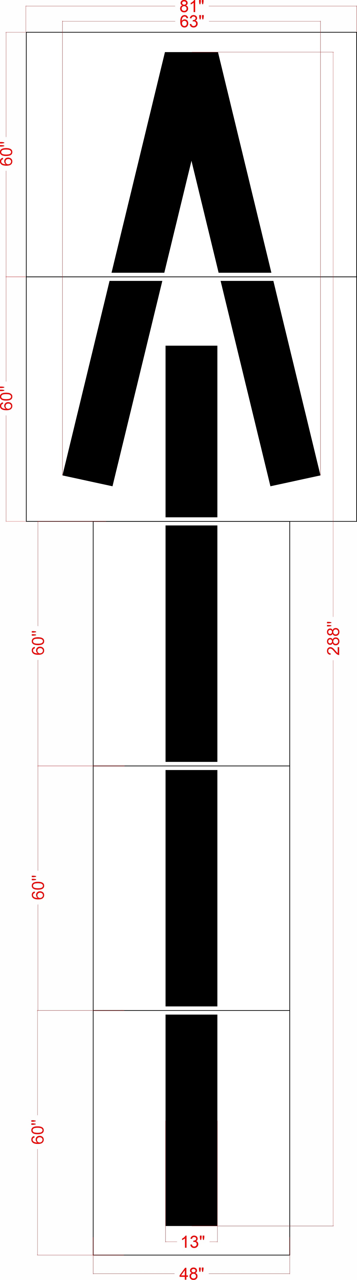 288" Oregon DOT Wrong Way Arrow Stencil - 1-800-Stencil