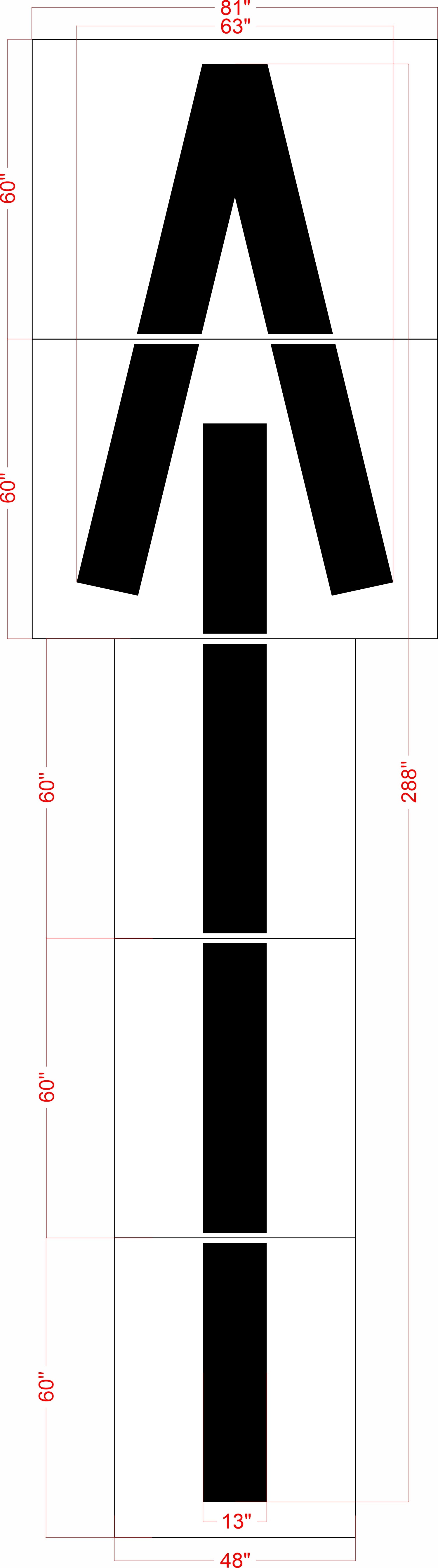 288" Oregon DOT Wrong Way Arrow Stencil