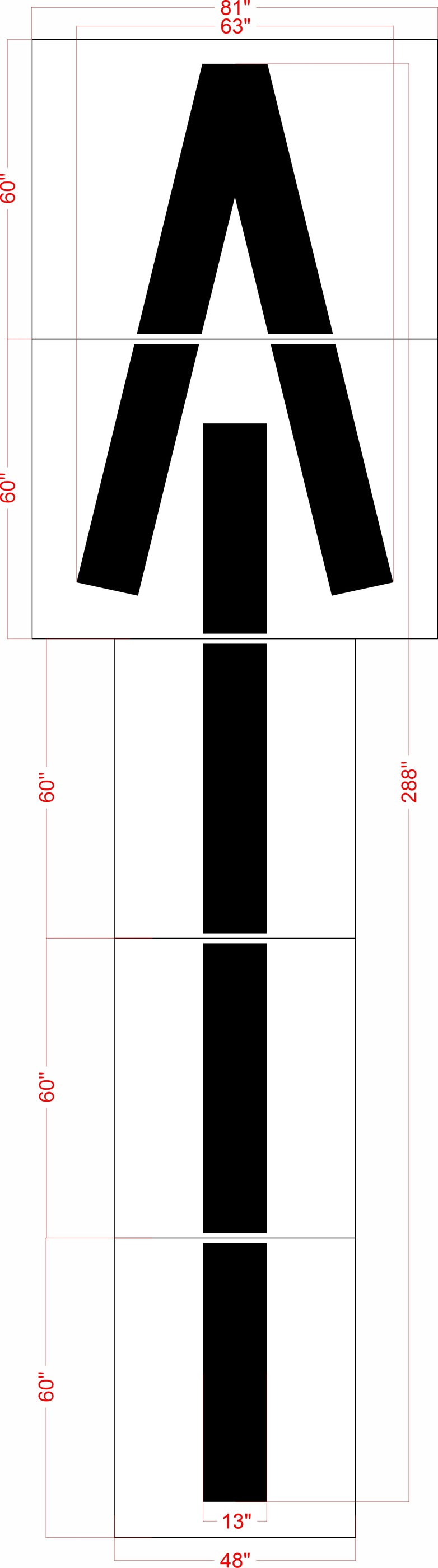 288" Oregon DOT Wrong Way Arrow Stencil - 1-800-Stencil