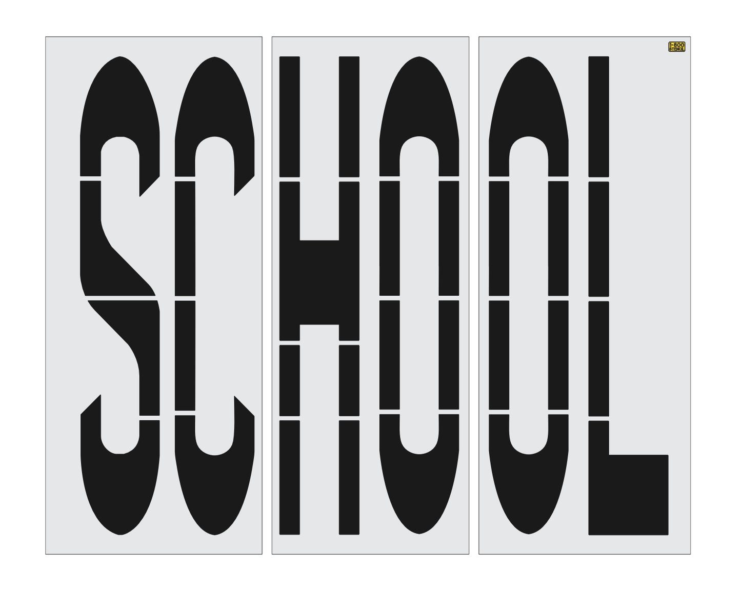 96" Pennsylvania DOT SCHOOL Stencil | Parking Lot & Drive-Thru Pavement ...