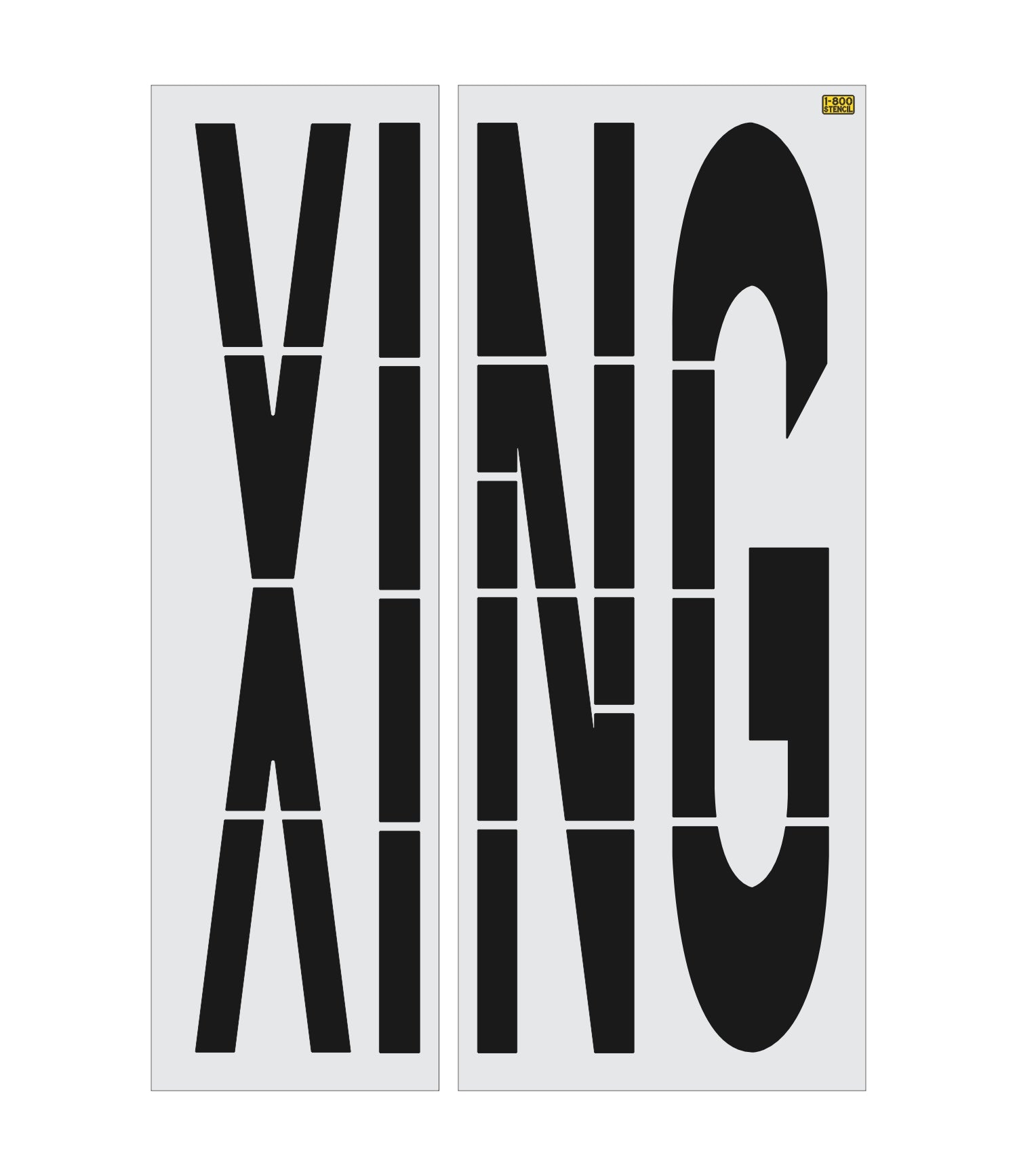 96" Pennsylvania DOT XING Stencil - 1-800-Stencil