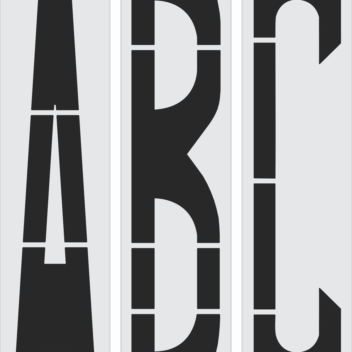 96" Pennsylvania DOT Alphabet Kit Stencil — 1-800-Stencil