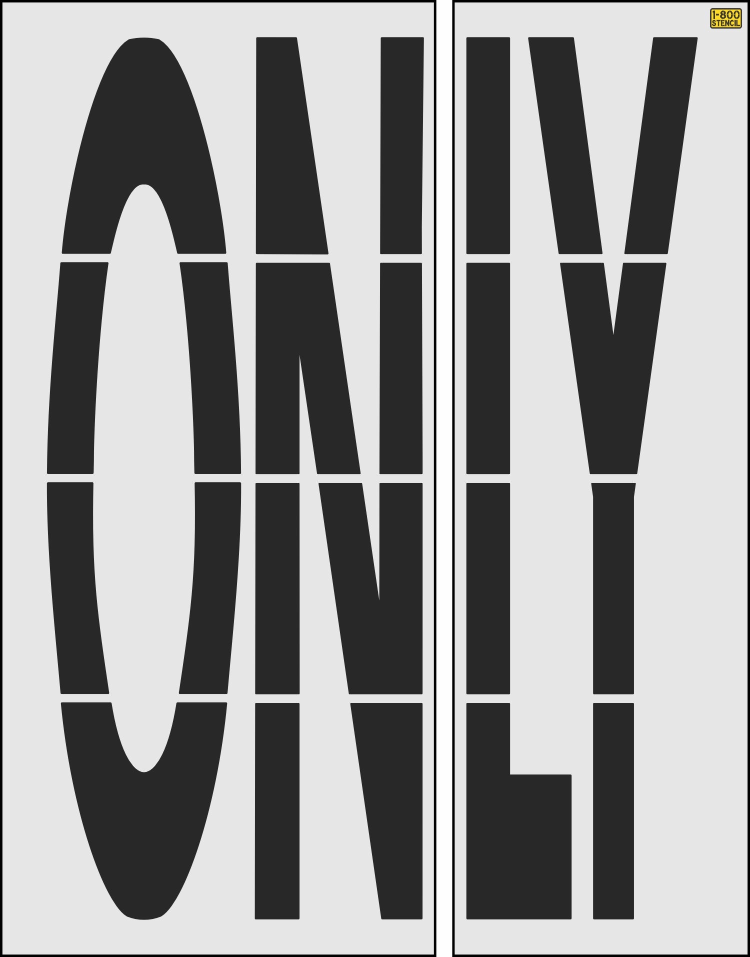 96" Rhode Island DOT ONLY Stencil - 1-800-Stencil