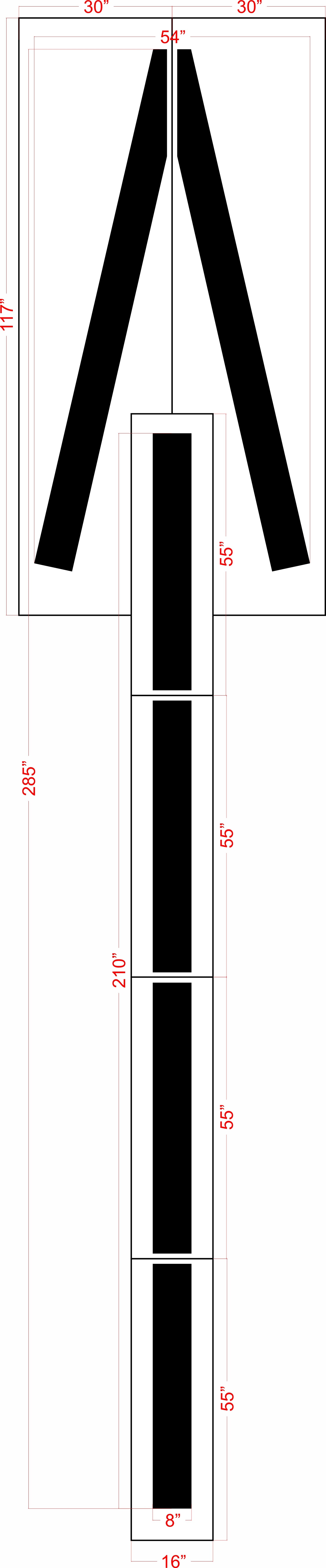 282" Rhode Island DOT Wrong Way Arrow Stencil