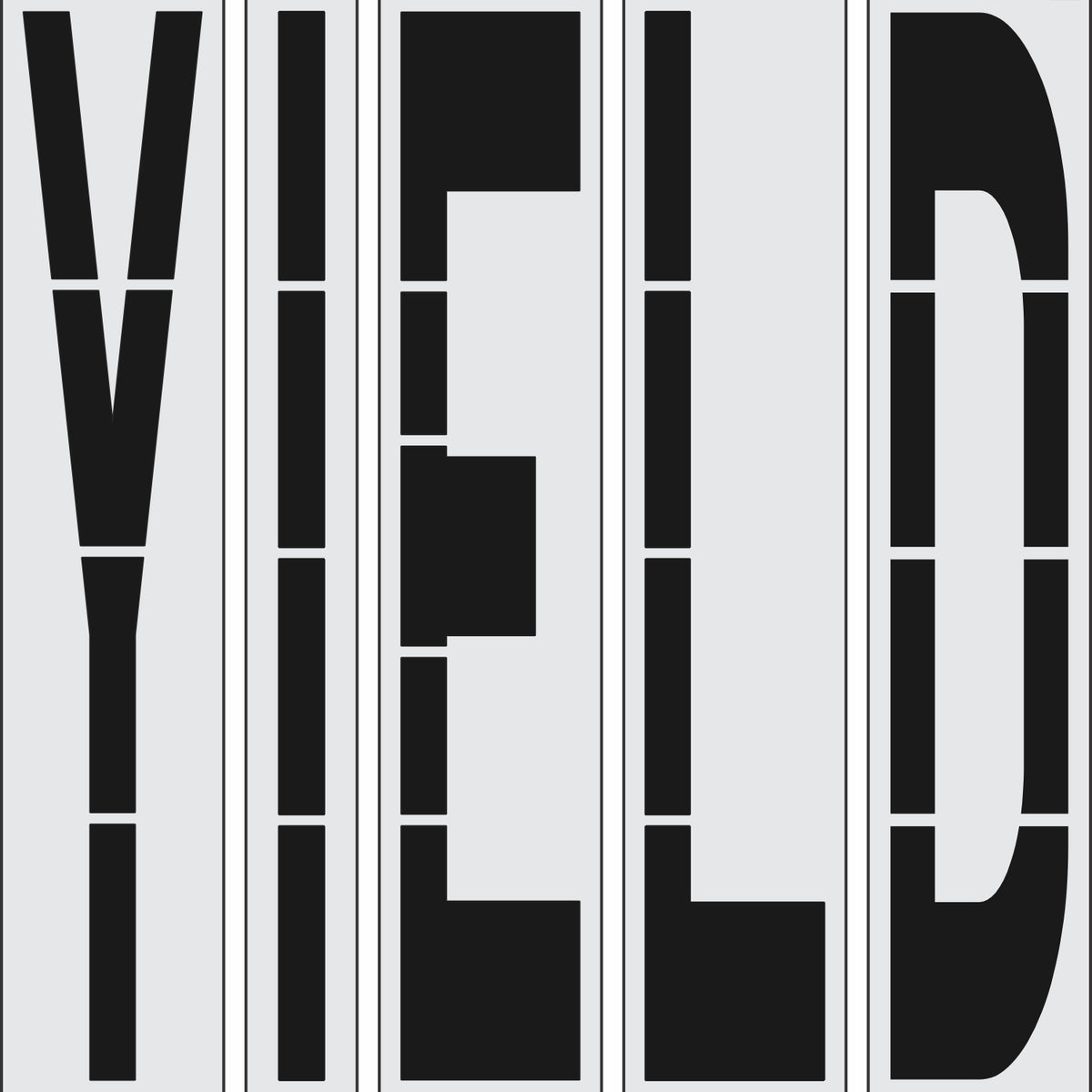 96" San Antonio DOT YIELD Stencil — 1-800-Stencil