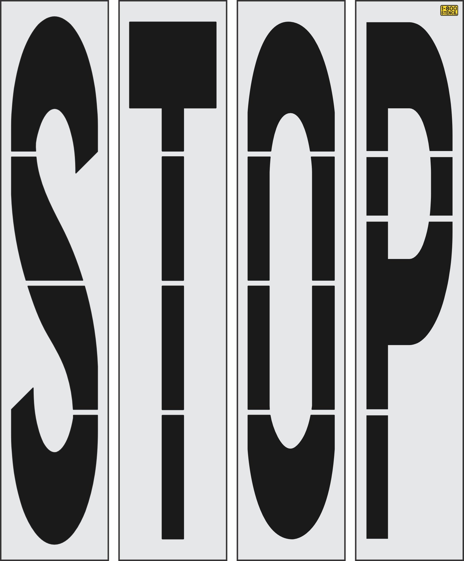 96" San Antonio DOT STOP Stencil - 1-800-Stencil