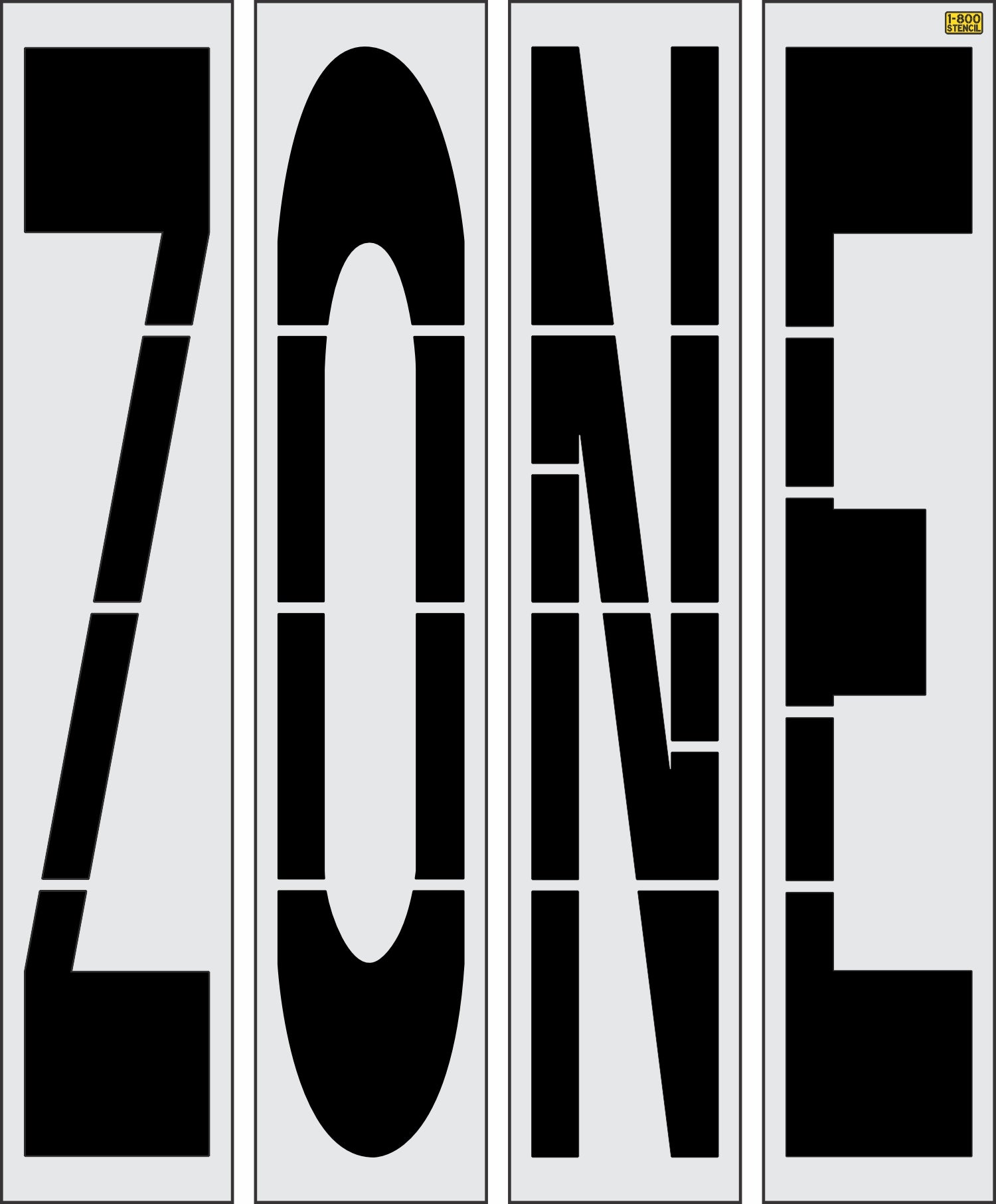 96" San Antonio DOT ZONE Stencil - 1-800-Stencil