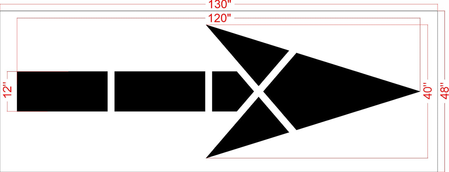 114" South Carolina DOT Straight Arrow Stencil - 1-800-Stencil