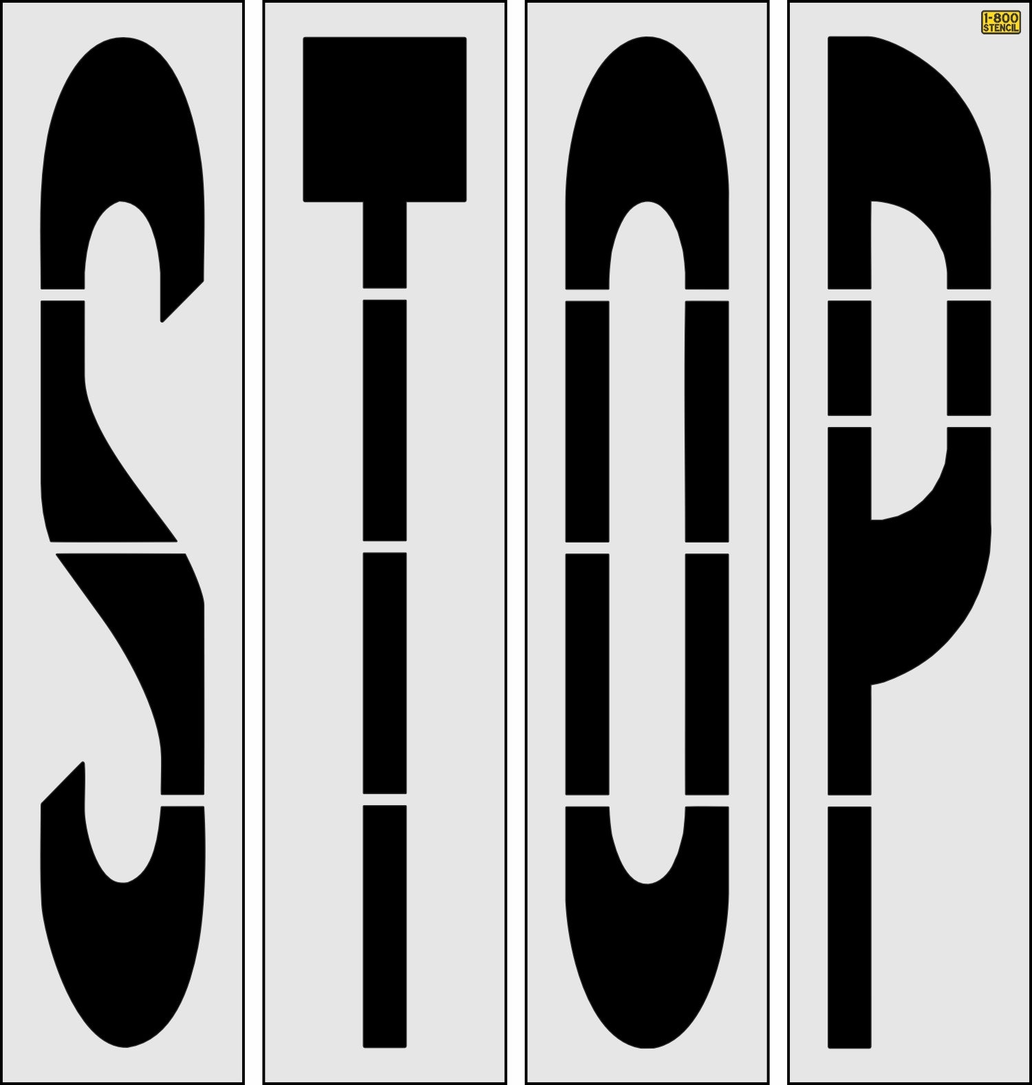 100" South Carolina DOT STOP Stencil - 1-800-Stencil