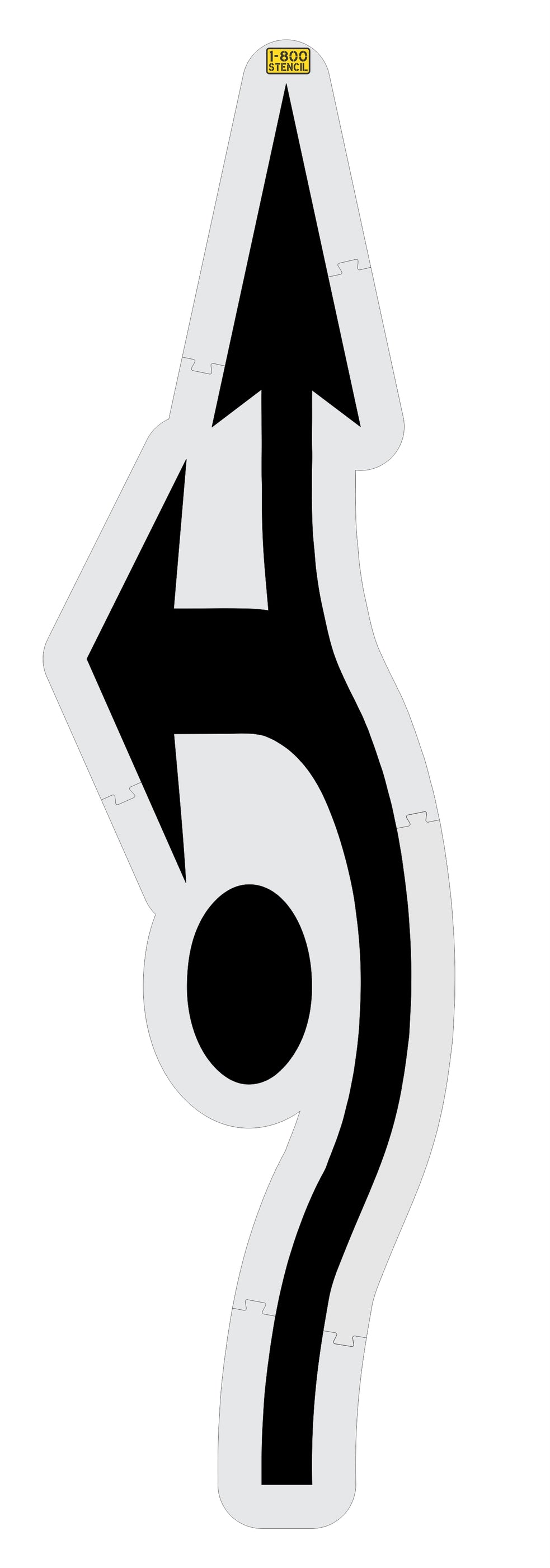 South Carolina DOT Roundabout Arrow Stencil — 1-800-Stencil