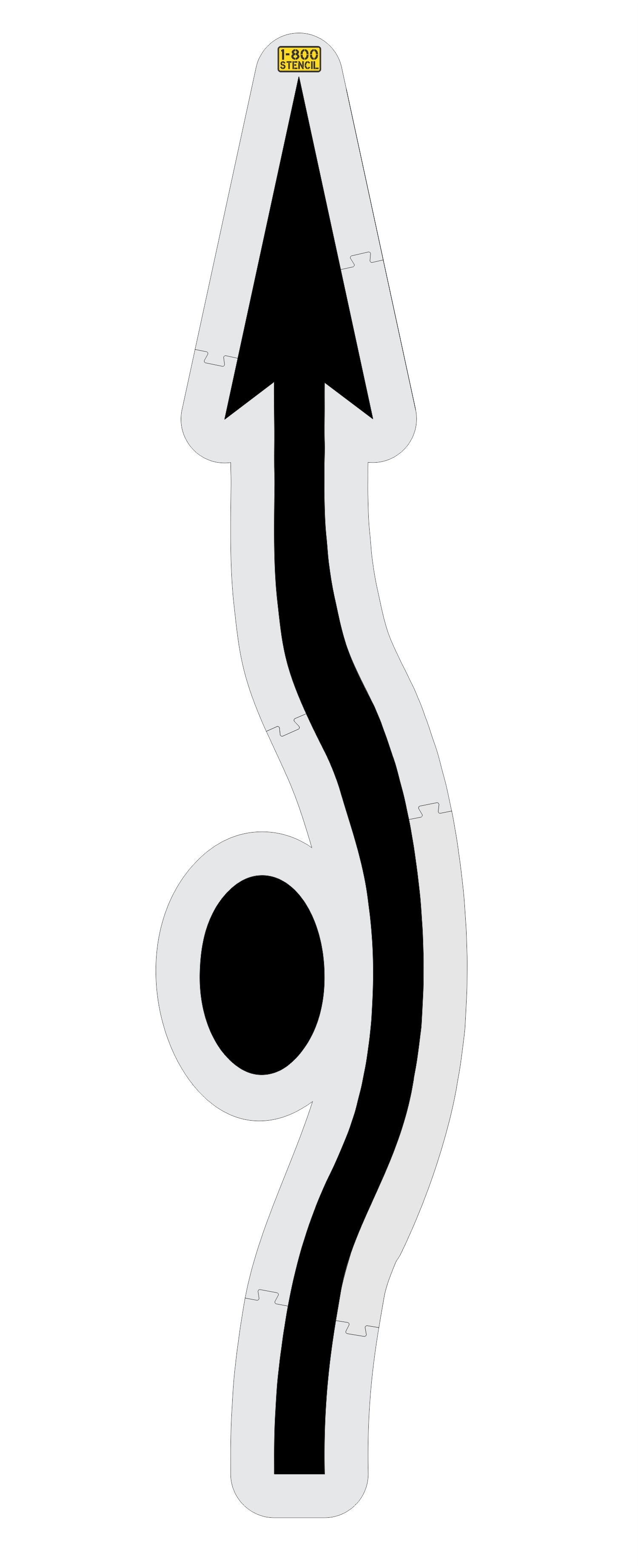 South Carolina DOT Roundabout Arrow Stencil - 5/64" (.080") 5052 ...