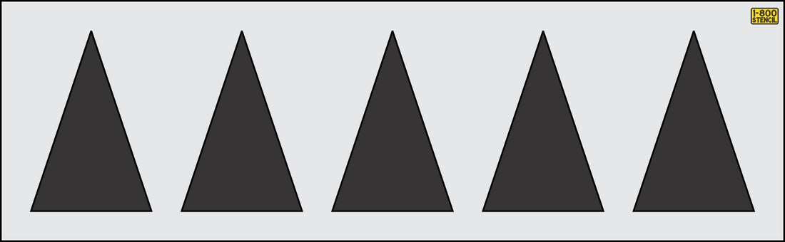 18" Seattle DOT Triangle Shark Teeth Highway Stencil - 1-800-Stencil