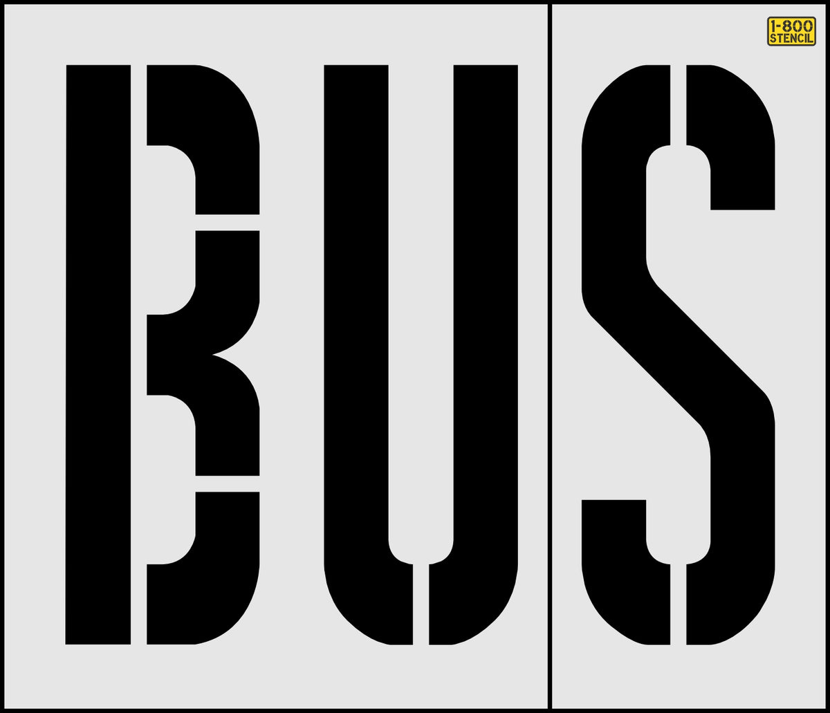 36" Seattle DOT Wording BUS Stencil — 1-800-Stencil