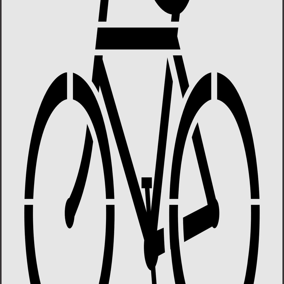 72" Seattle DOT Bike Lane Symbol Stencil — 1-800-Stencil