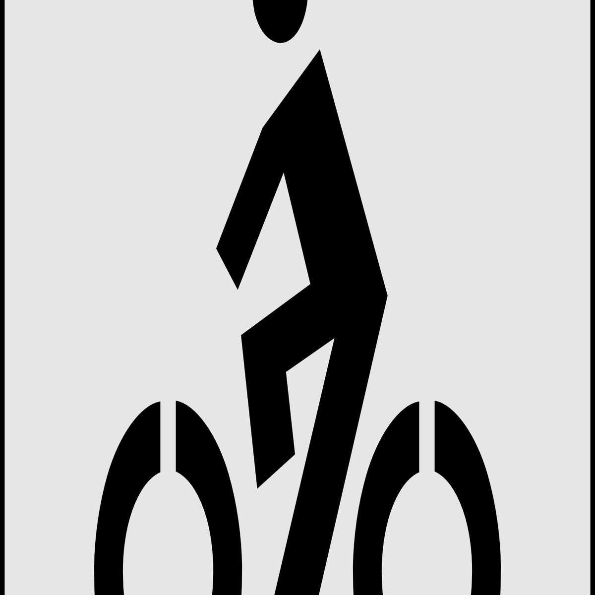 43" Seattle DOT Bike Lane w/ Dashes Stencil — 1-800-Stencil