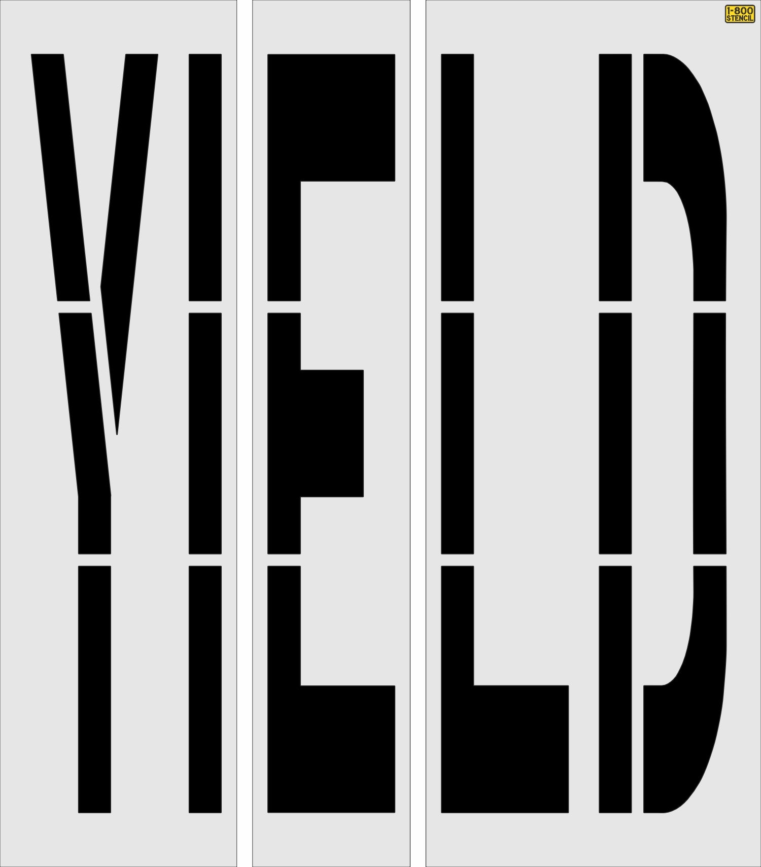 96" Texas DOT YIELD Stencil - 1-800-Stencil