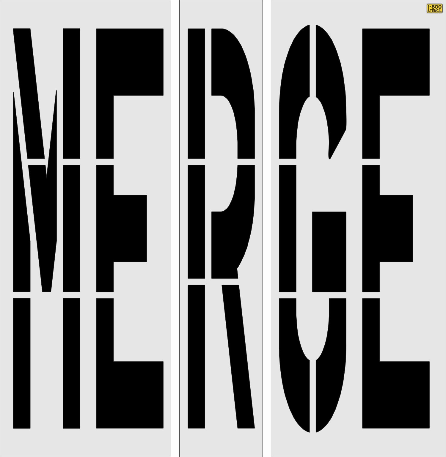 96" Texas DOT MERGE Stencil | Parking Lot & Drive-Thru Pavement Marking ...