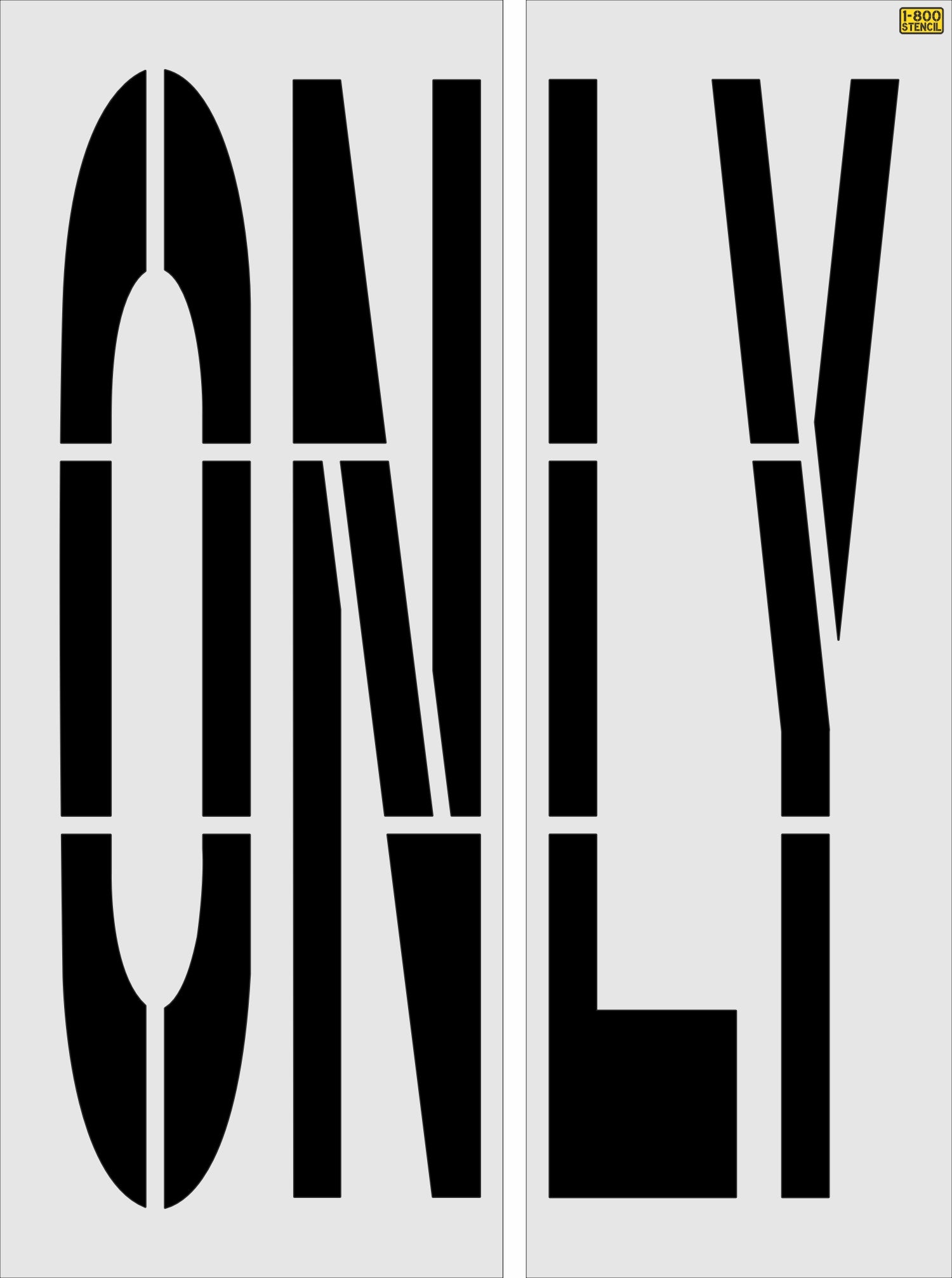 96" Texas DOT ONLY Stencil - 1-800-Stencil