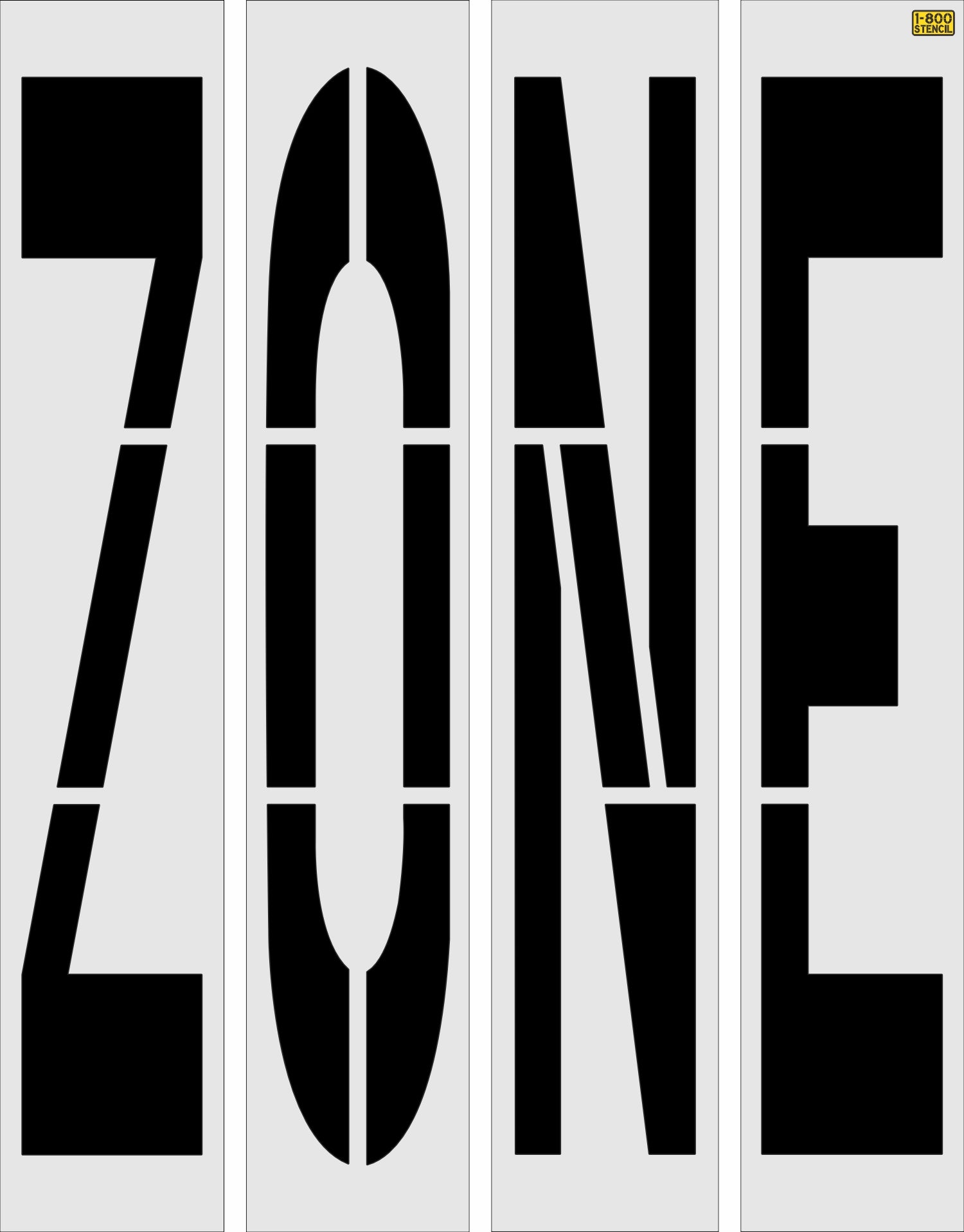 96" Texas DOT ZONE Stencil - 1-800-Stencil