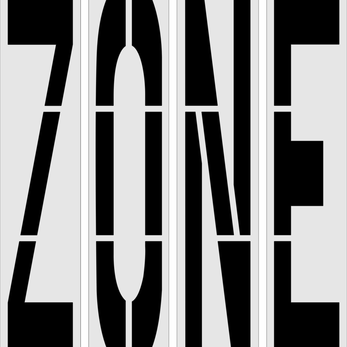 96" Texas DOT ZONE Stencil — 1-800-Stencil