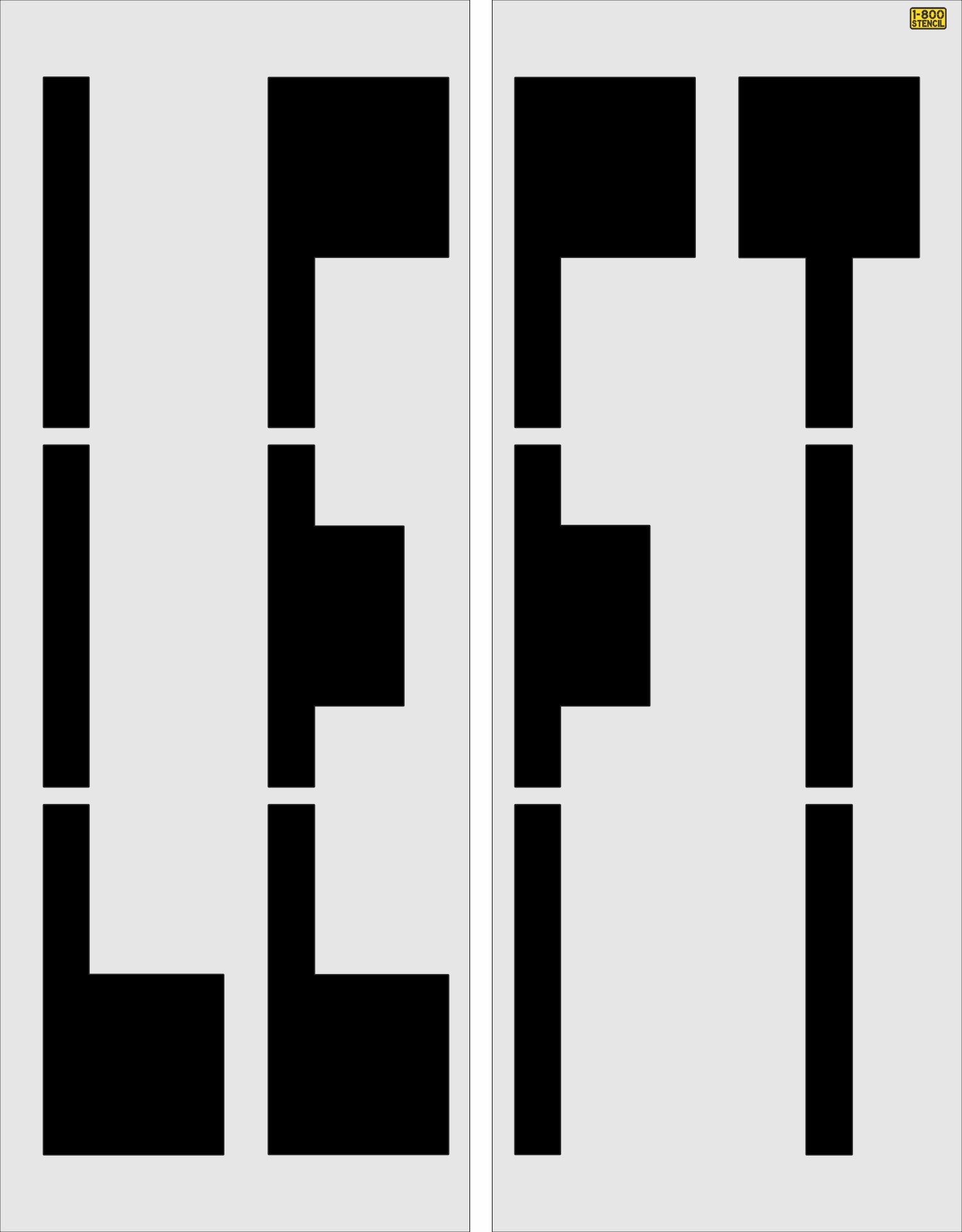 96" Texas DOT LEFT Stencil - 1-800-Stencil