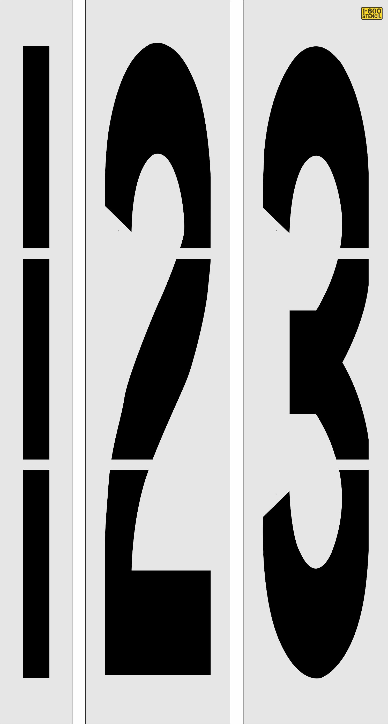 96" Texas DOT Number Kit Stencil - 1-800-Stencil