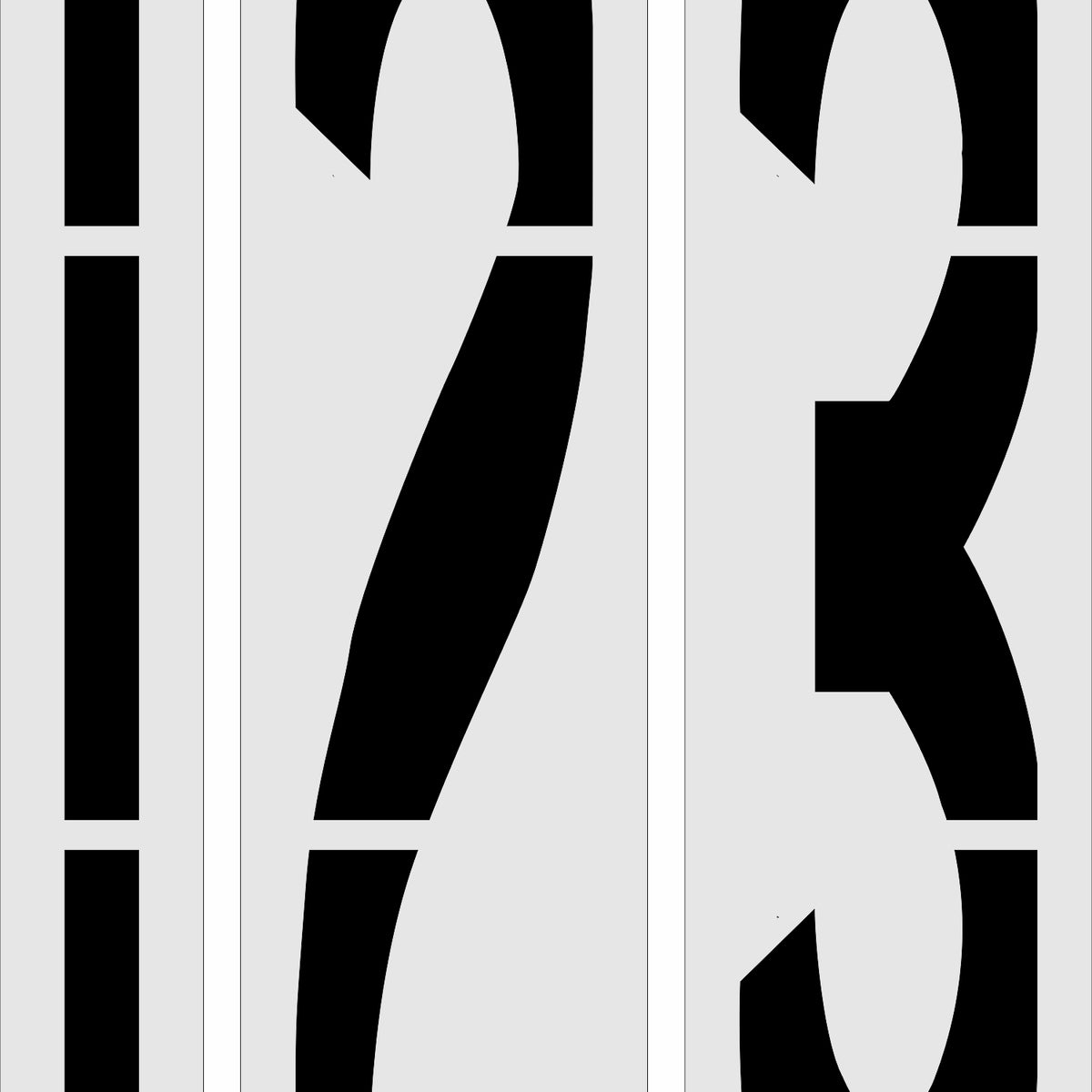 96" Texas DOT Number Kit Stencil — 1-800-Stencil