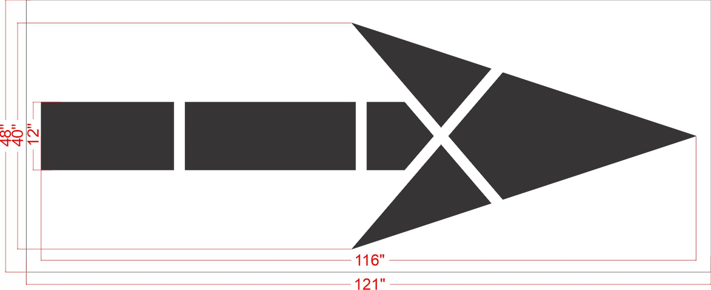 116" Texas DOT Straight Arrow Stencil