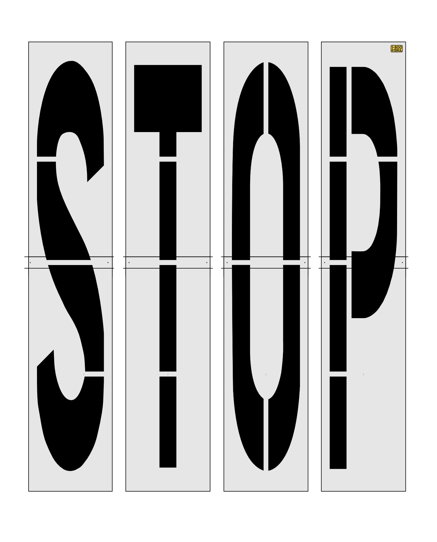 120" Texas DOT STOP Stencil - 1-800-Stencil