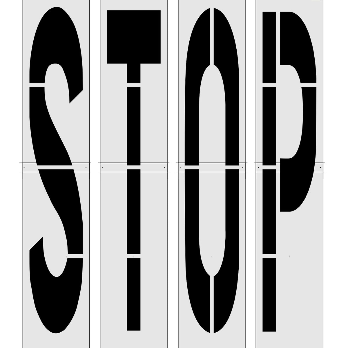 120" Texas DOT STOP Stencil — 1-800-Stencil
