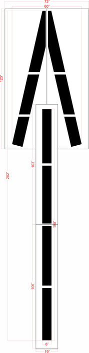 282" Utah DOT Wrong Way Arrow Stencil - 1-800-Stencil