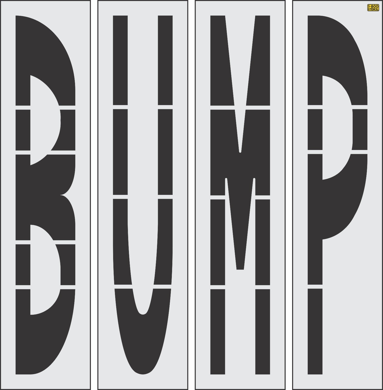 96" Virginia DOT BUMP Stencil | Parking Lot & Drive-Thru Pavement ...