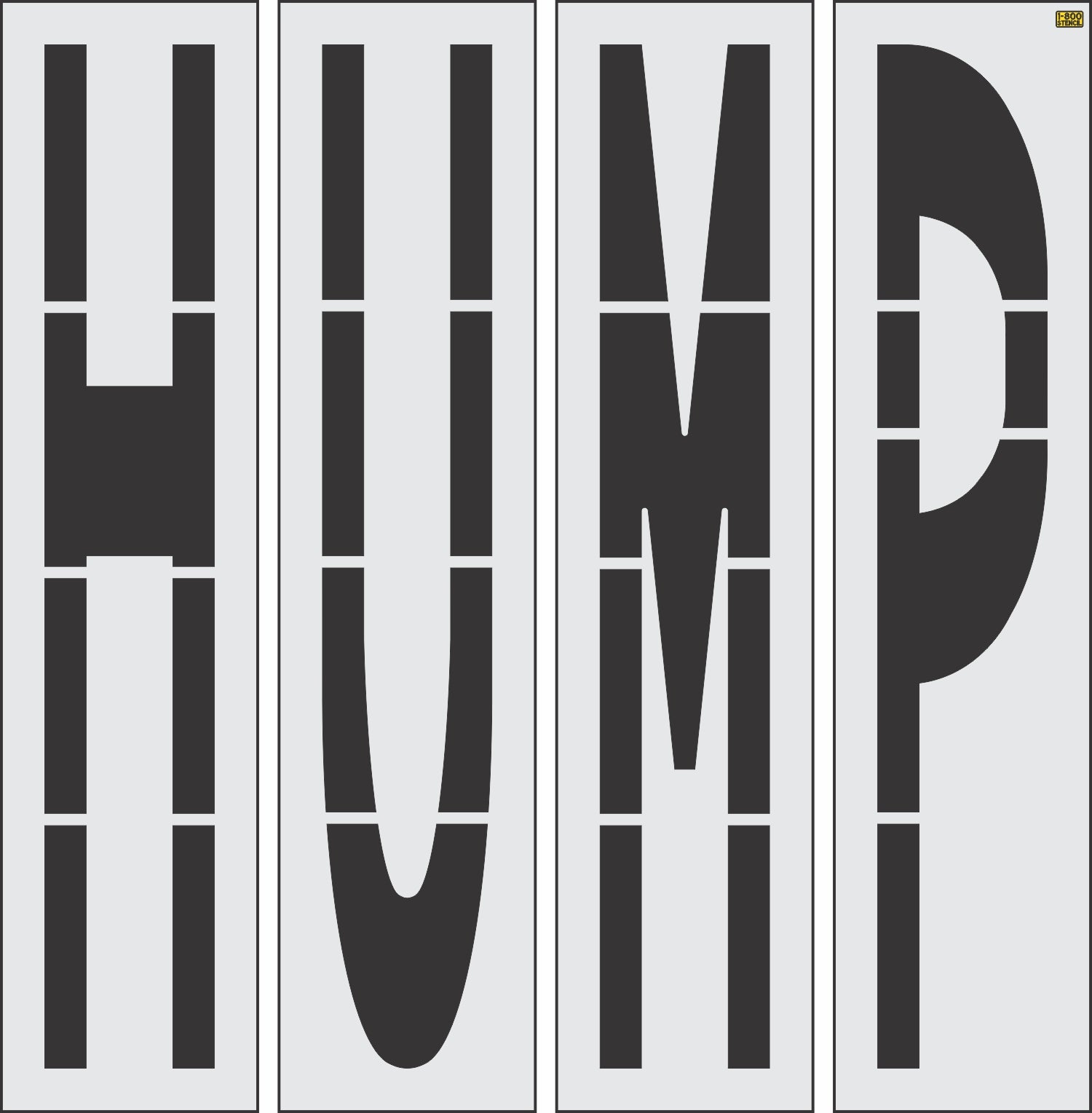 96" Virginia DOT HUMP Stencil - 1-800-Stencil