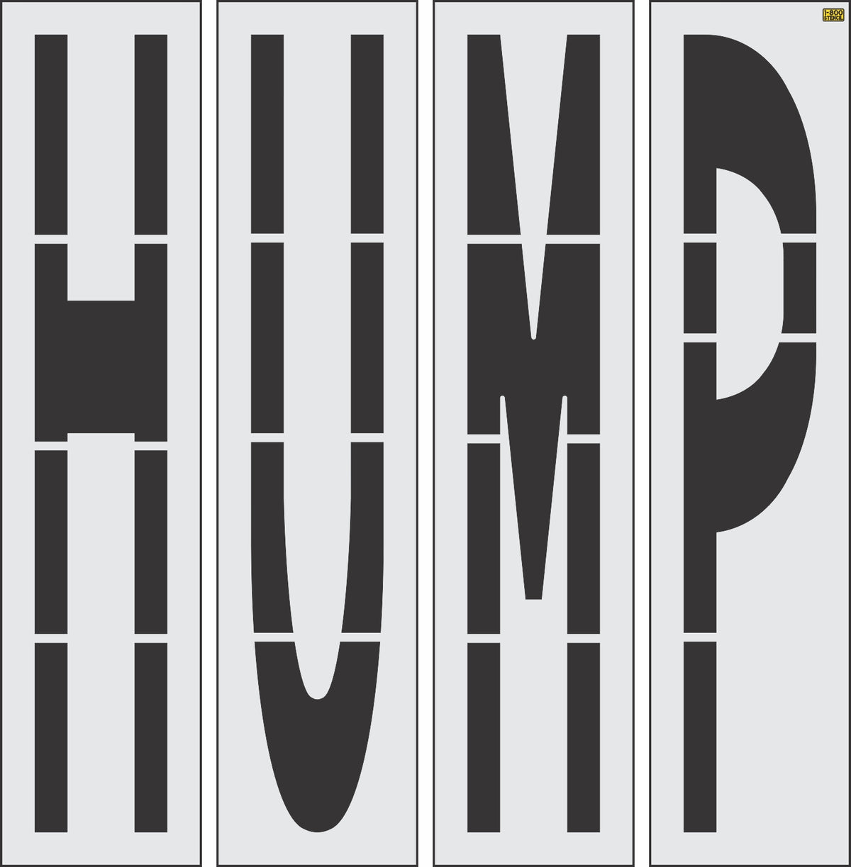 96" Virginia DOT HUMP Stencil — 1-800-Stencil