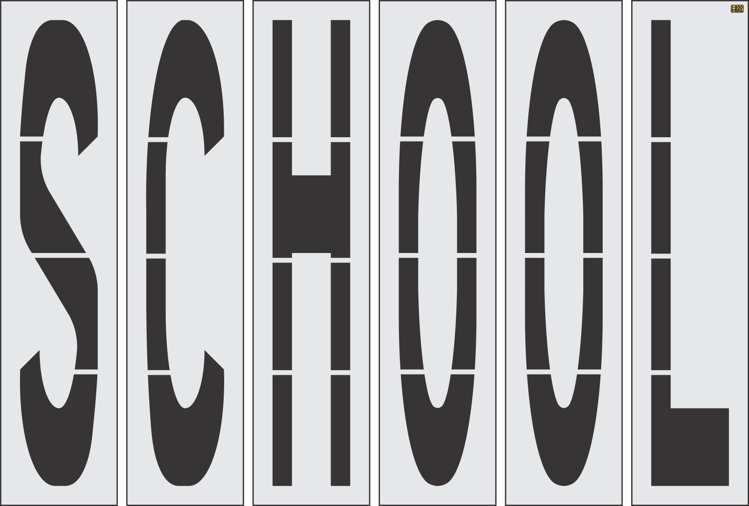 96" Virginia DOT SCHOOL Stencil - 1-800-Stencil