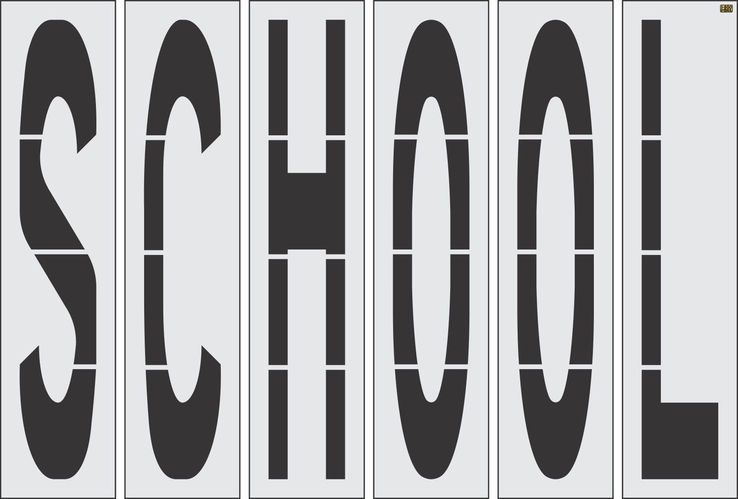 96" Virginia DOT SCHOOL Stencil - 1-800-Stencil
