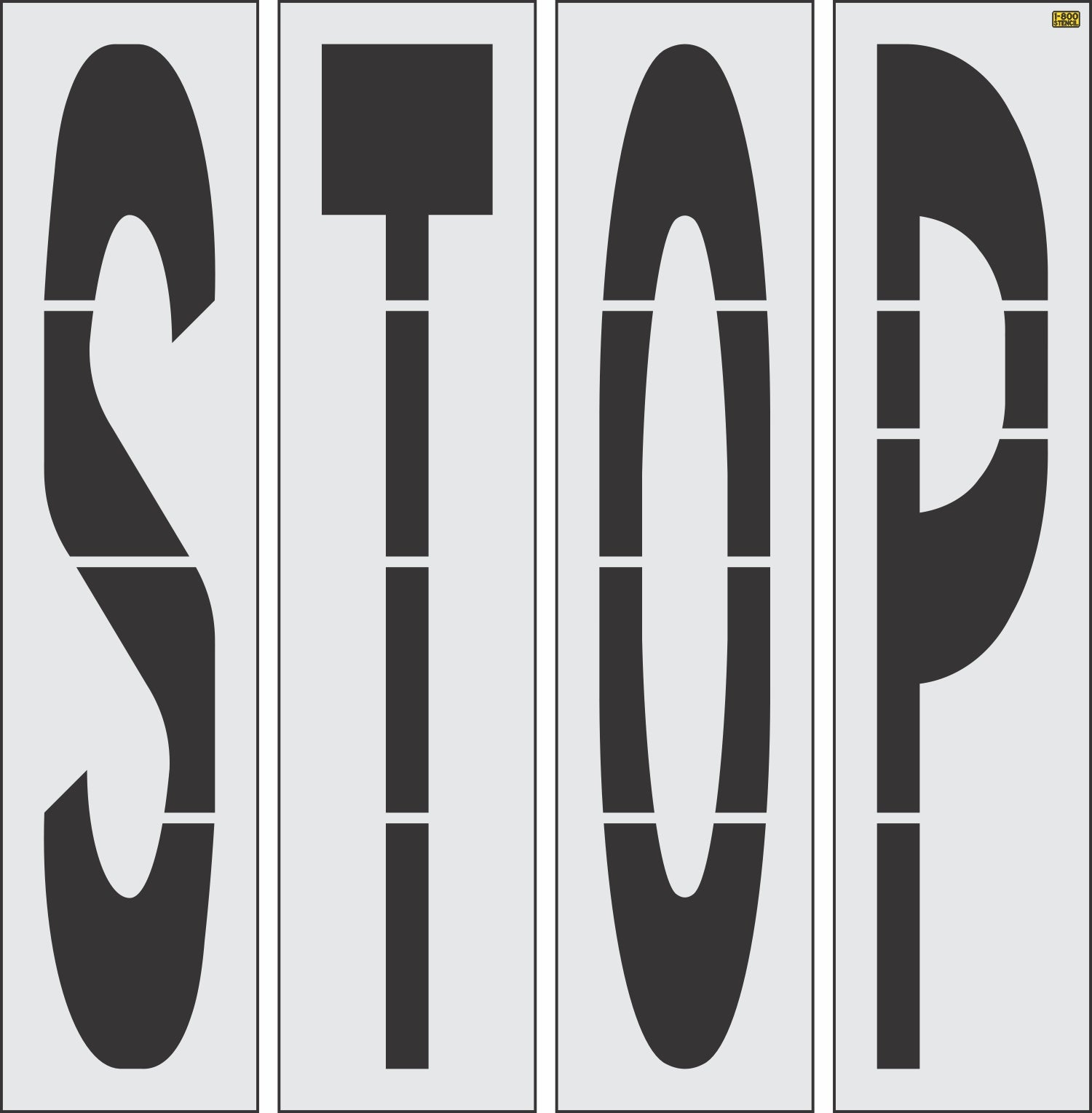 96" Virginia DOT STOP Stencil - 1-800-Stencil