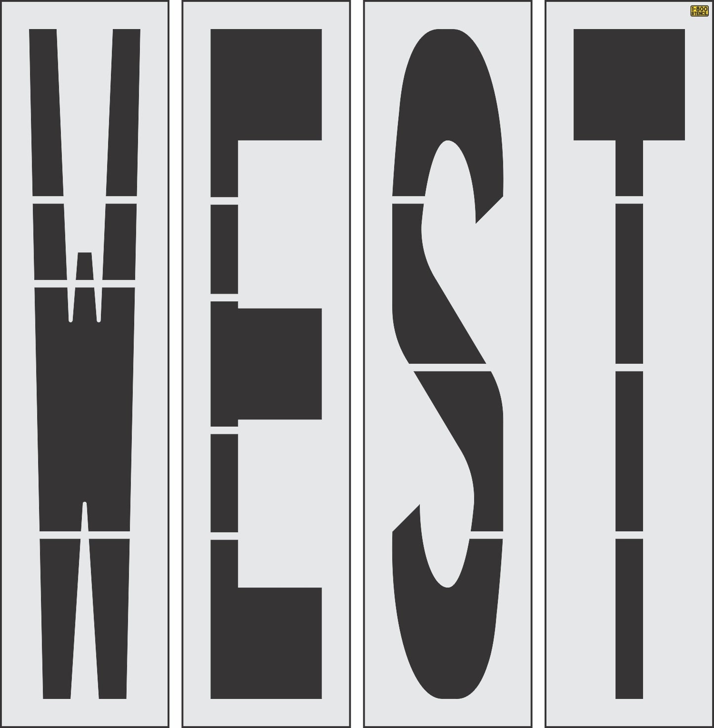 96" Virginia DOT WEST Stencil | Parking Lot & Drive-Thru Pavement ...