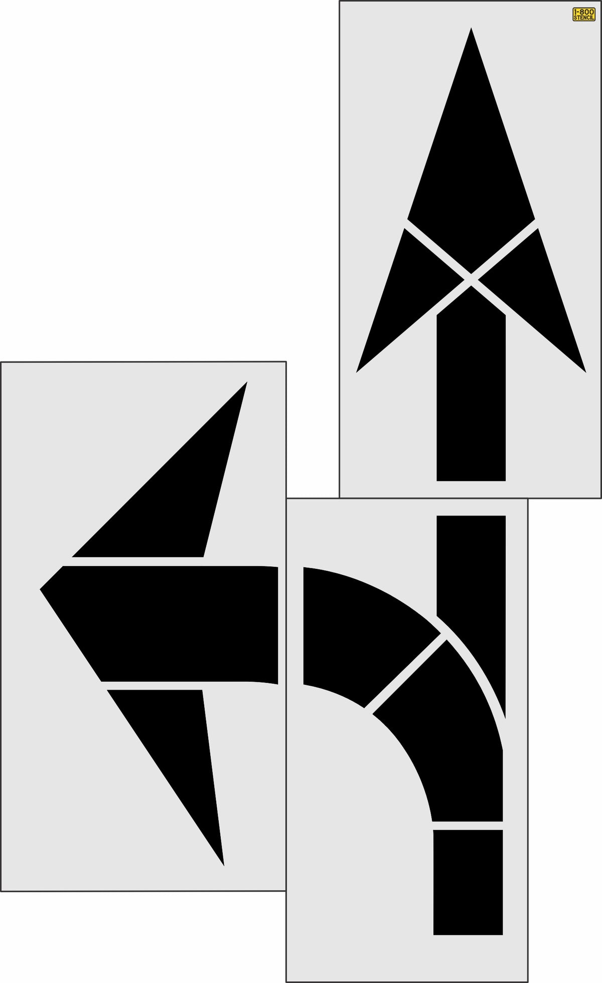 153" Virginia DOT Combo Arrow Stencil — 1-800-Stencil