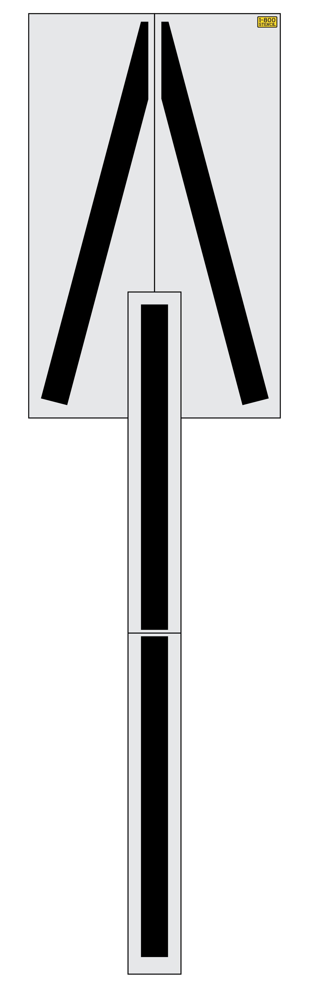 282" Virginia DOT Wrong Way Arrow Stencil — 1-800-Stencil