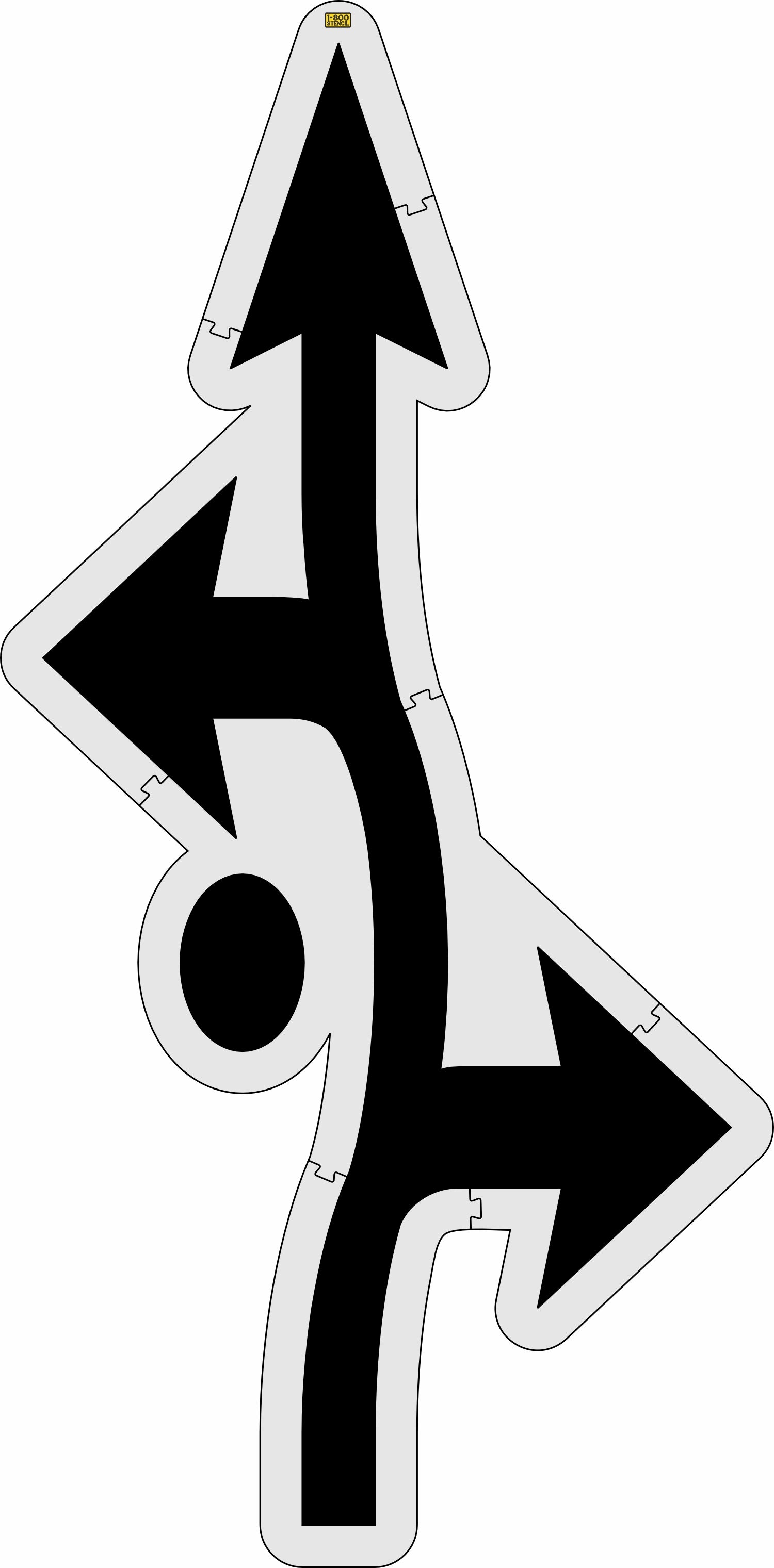 246" Virginia DOT Roundabout Arrow Stencil | Parking Lot & Drive-Thru ...