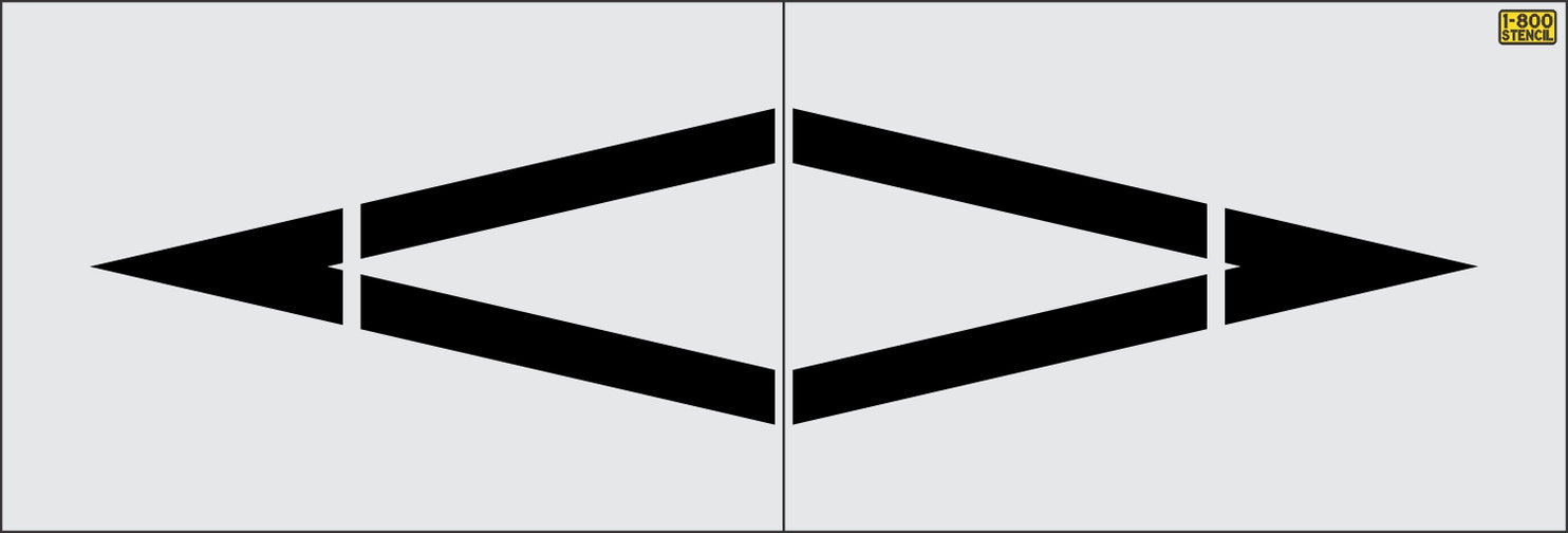 156" Virginia DOT Preferential Lane Symbol Stencil — 1-800-Stencil