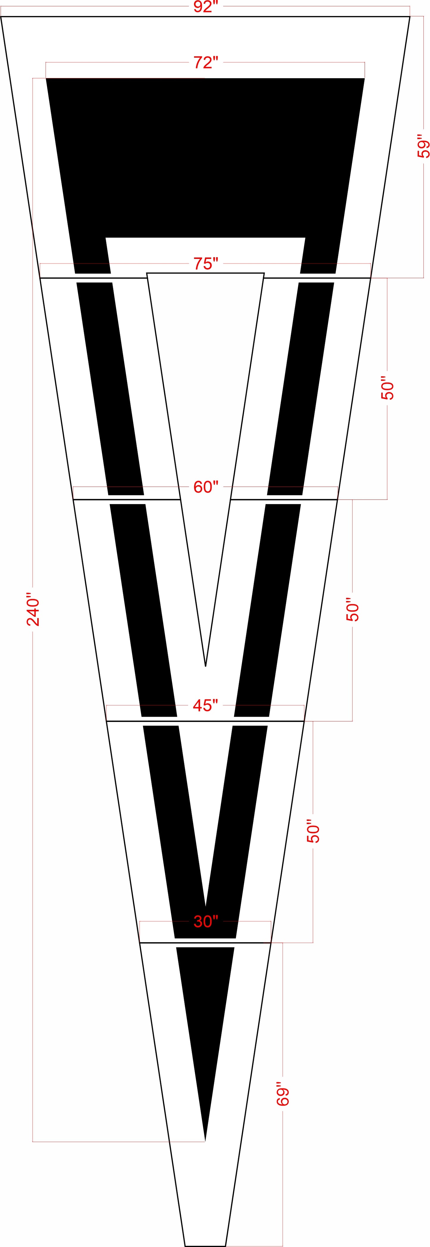 240" Virginia DOT Yield Symbol Stencil